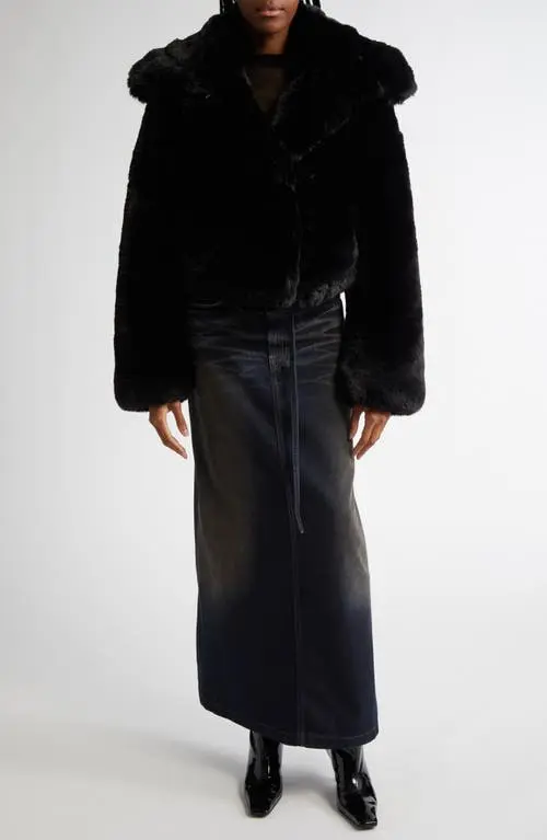 Acne Studios Talia Darkside Belted Denim Maxi Skirt