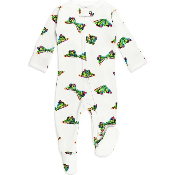 L'OVEDBABY X The Very Hungry Caterpillar Fitted One-piece Footie Pajamas - Butterfly