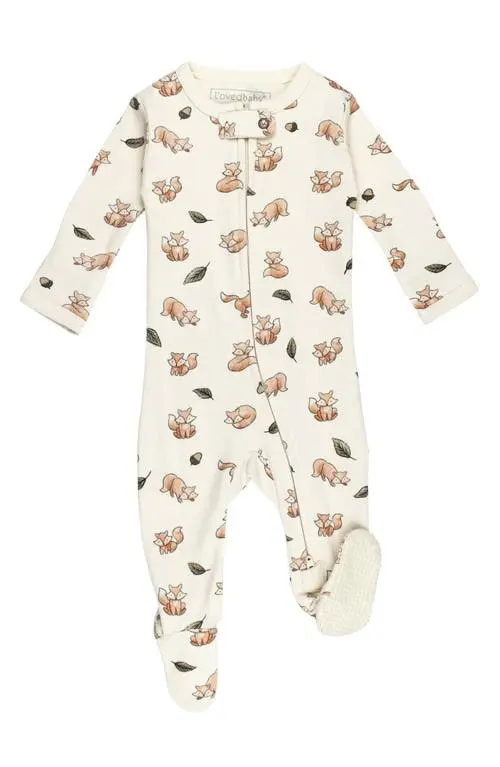 L'OVEDBABY Organic Cotton Two-way Zip Footie - Foxy