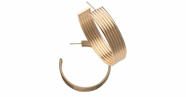 Jennifer Zeuner Jewelry Cairo 2" Hoop Earrings - One-color