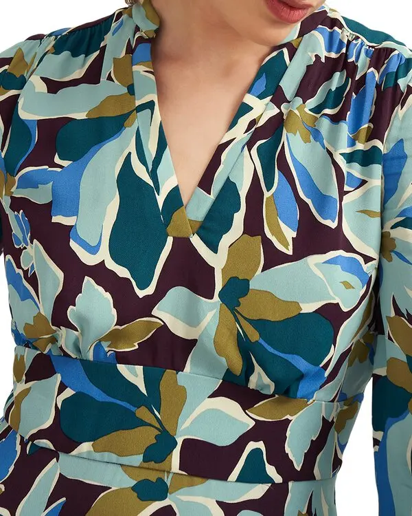 HOBBS LONDON Lea Printed Midi Dress