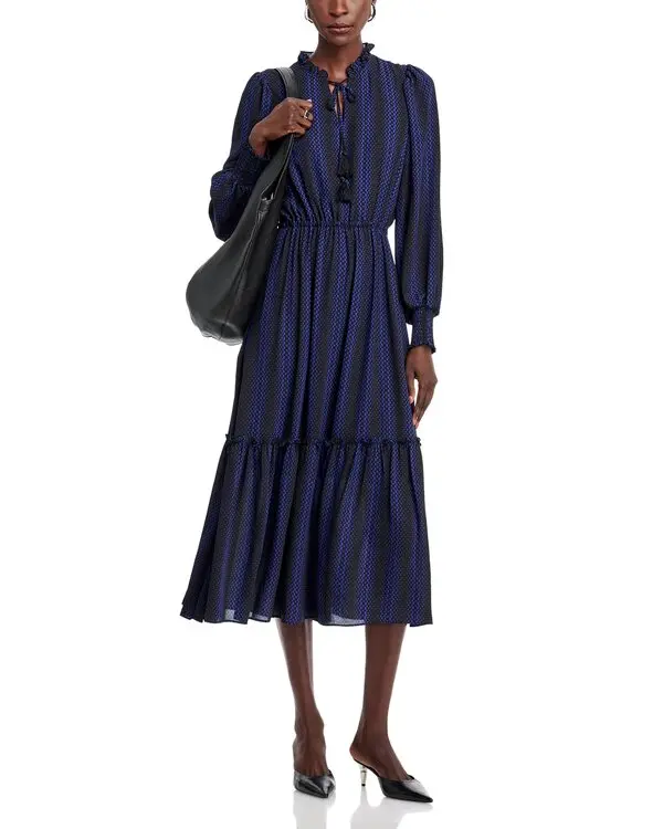 T Tahari Ruffled Midi Dress