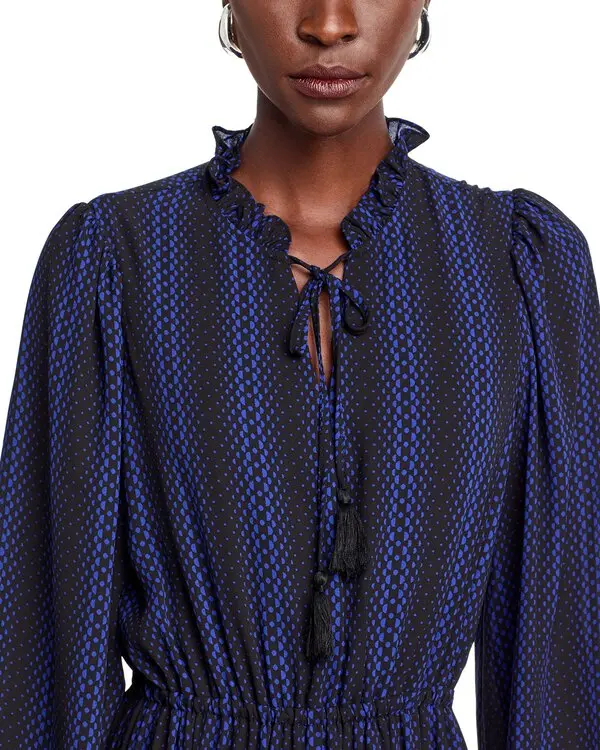 T Tahari Ruffled Midi Dress