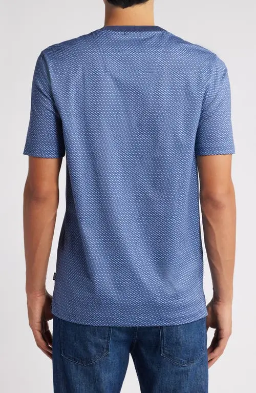 BOSS Thompson Cotton Ringer T-shirt - Navy