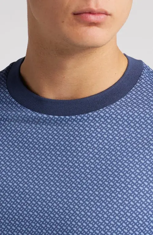 BOSS Thompson Cotton Ringer T-shirt - Navy
