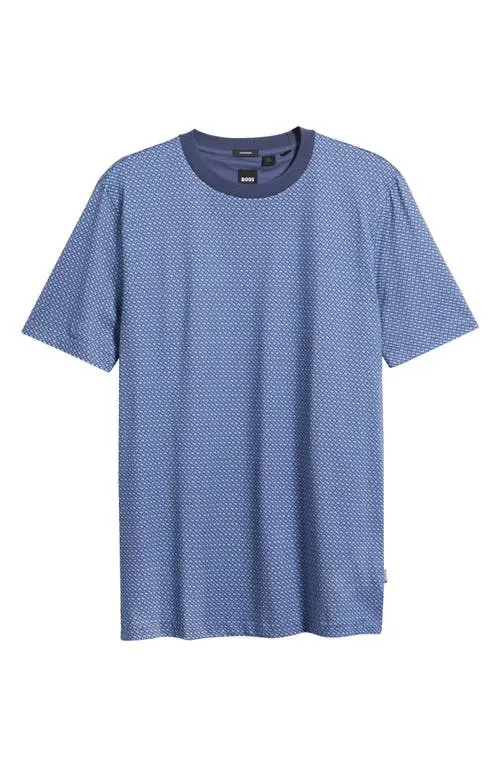 BOSS Thompson Cotton Ringer T-shirt - Navy