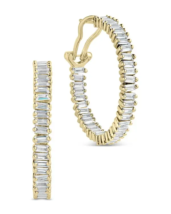 Sterling Forever Mischa Hoop Earrings - Gold