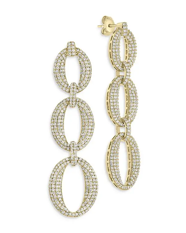 Sterling Forever Whitney Drop Earrings - Gold