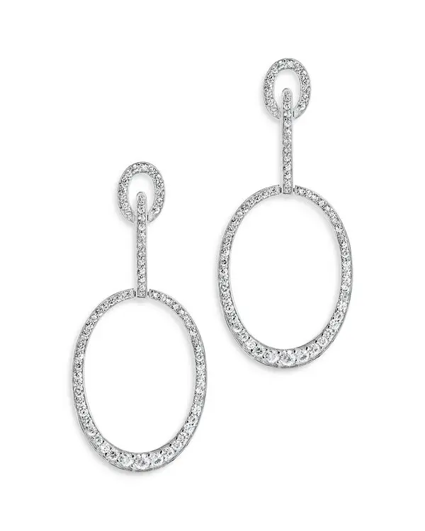 Sterling Forever Tory Oval Drop Earrings