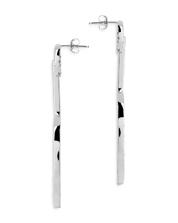 Sterling Forever Tory Oval Drop Earrings