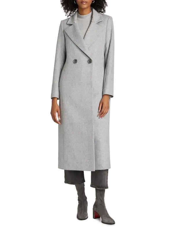 MERCER COLLECTIVE Madison Faux Fur-collar Maxi Wool Coat