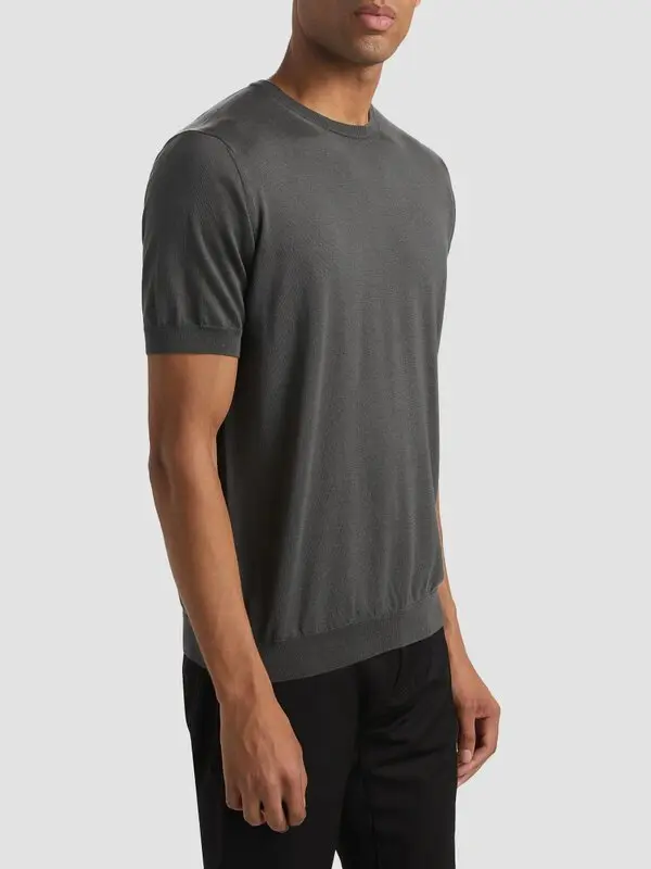 Giorgio Armani Cotton-silk Short-sleeve Sweater
