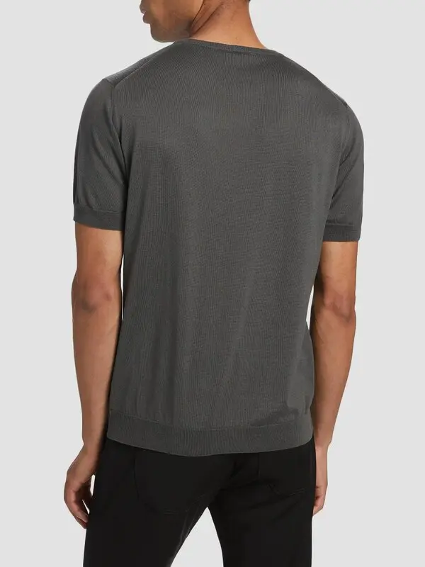 Giorgio Armani Cotton-silk Short-sleeve Sweater