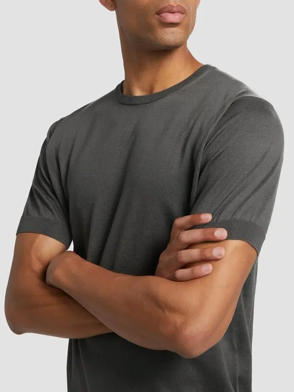 Giorgio Armani Cotton-silk Short-sleeve Sweater