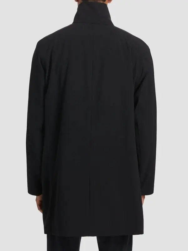 Giorgio Armani Long Wool Zip-up Jacket
