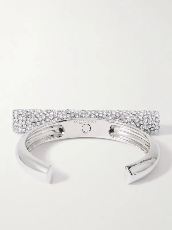 Alexander McQueen T-bar Crystal Cuff