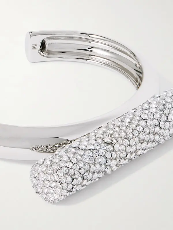 Alexander McQueen T-bar Crystal Cuff