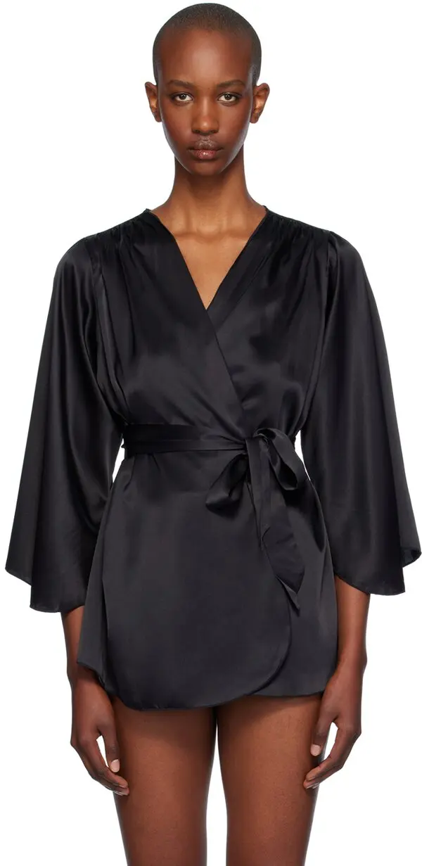 Fleur du Mal - Black Angel Sleeve Robe