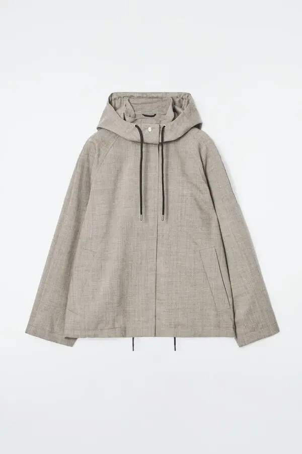 Cos Hooded Wool Utility Jacket