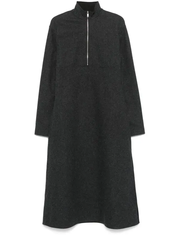 JIL SANDER Virgin Wool Midi Dress