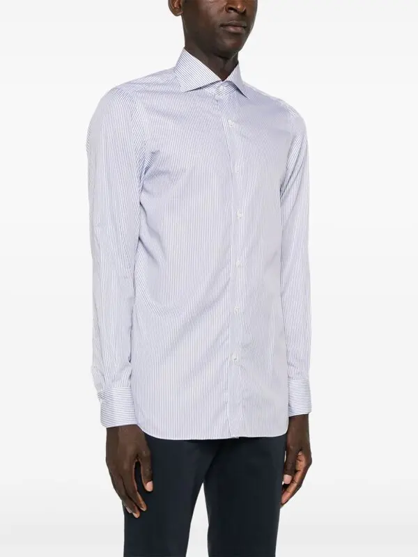 FINAMORE 1925 Striped Shirt - White