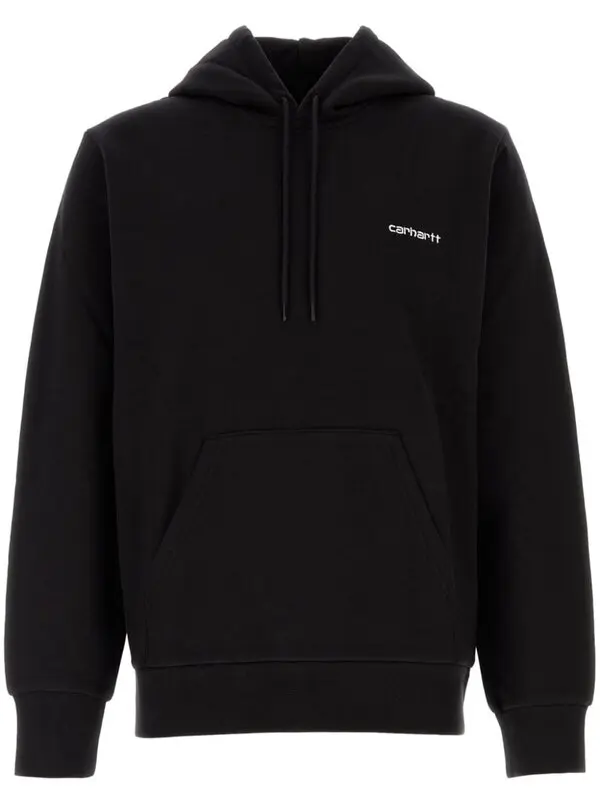 Carhartt Work In Progress Logo-embroidered Hoodie - Black