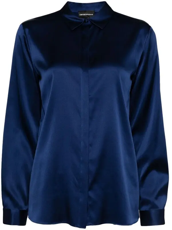 Emporio Armani Long-sleeved Shirt - Blue