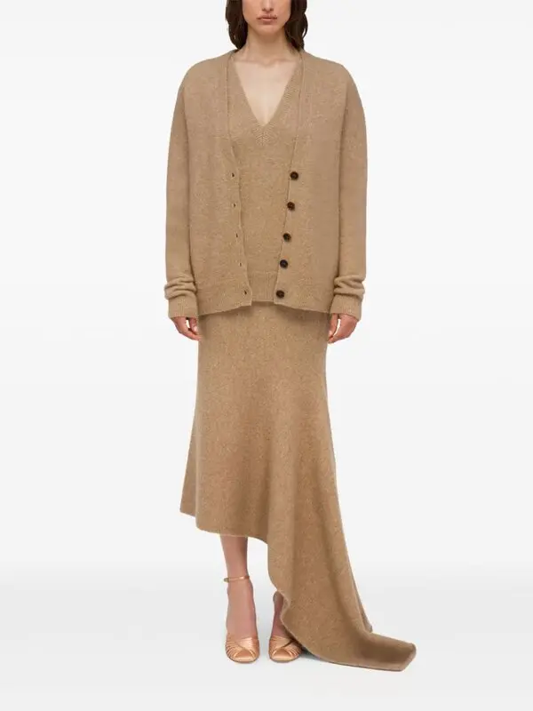 FERRAGAMO Cashmere-silk Blend Cardigan - Neutrals
