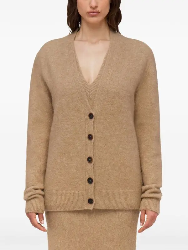 FERRAGAMO Cashmere-silk Blend Cardigan - Neutrals