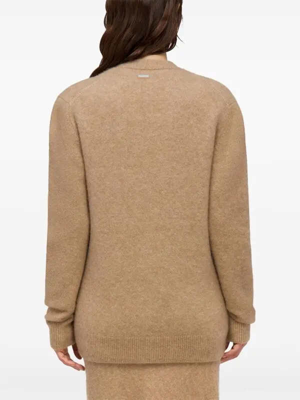 FERRAGAMO Cashmere-silk Blend Cardigan - Neutrals