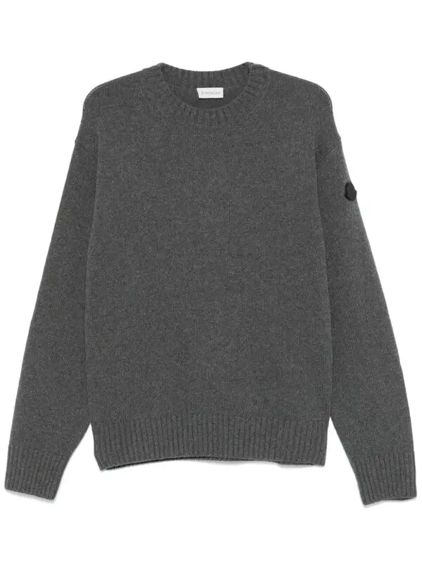 Moncler Logo-patch Sweater - Grey