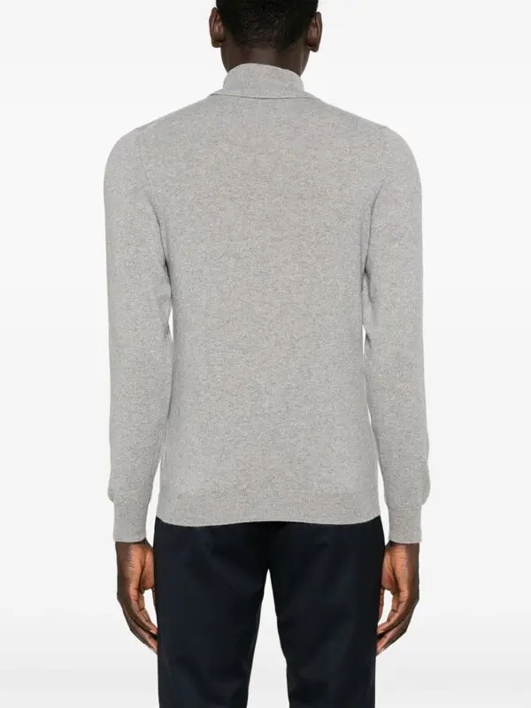 Fedeli Cashmere Roll Neck Sweater - Grey