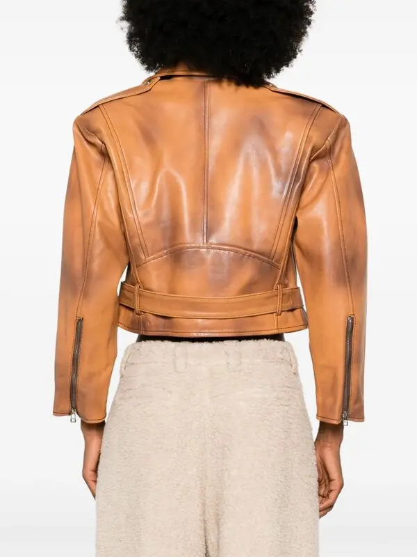 Giuseppe Di Morabito Spray-paint Effect Biker Jacket