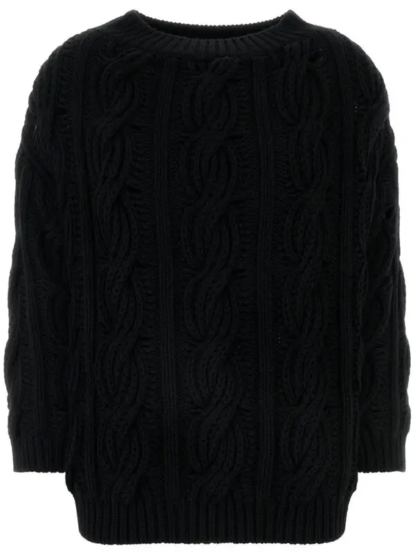 Valentino Garavani Cable Knit Wool Sweater