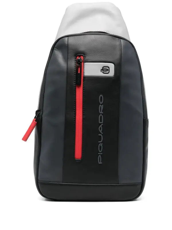 PIQUADRO Logo-embossed Backpack - Black
