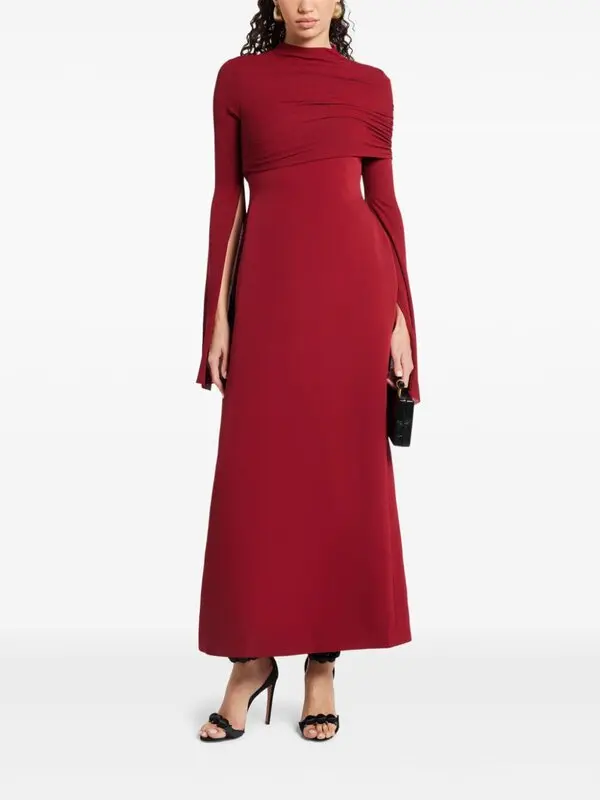 strapless open back dress Tight Prom Dress with Long Cape Sleeves