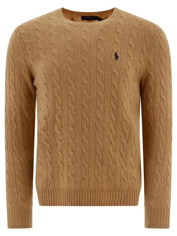 Polo Ralph Lauren Pony Cable Knit Sweater - Beige