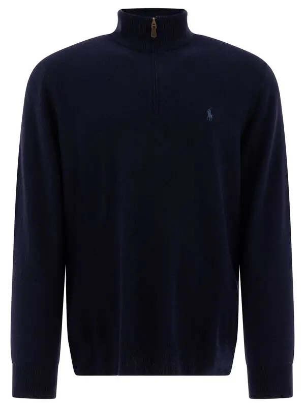 Polo Ralph Lauren Pony Quarter-zip Sweater - Blue
