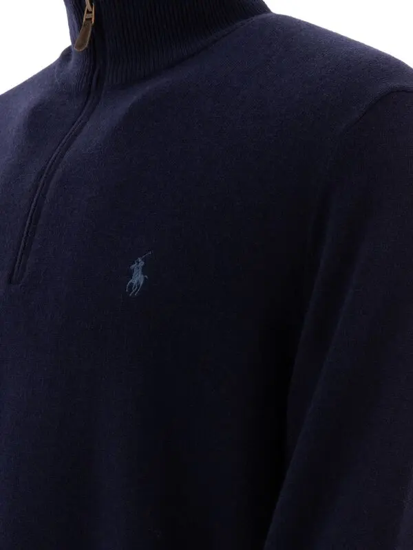 Polo Ralph Lauren Pony Quarter-zip Sweater - Blue