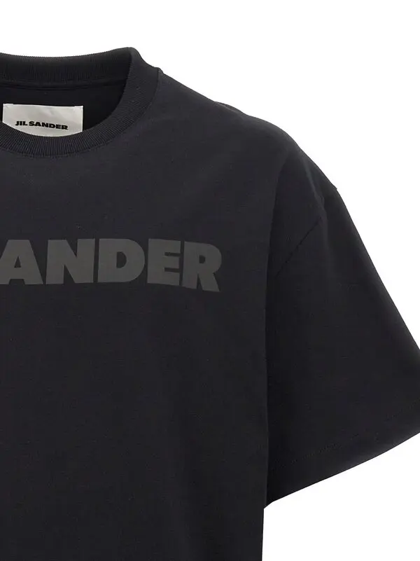 JIL SANDER Logo Print T-shirt - Black