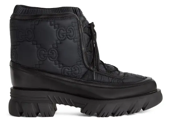 Gucci Gg Lace Up Ankle Boot