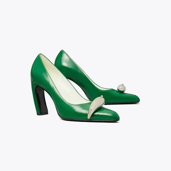 Tory Burch Pierced Pump - Grass/silver