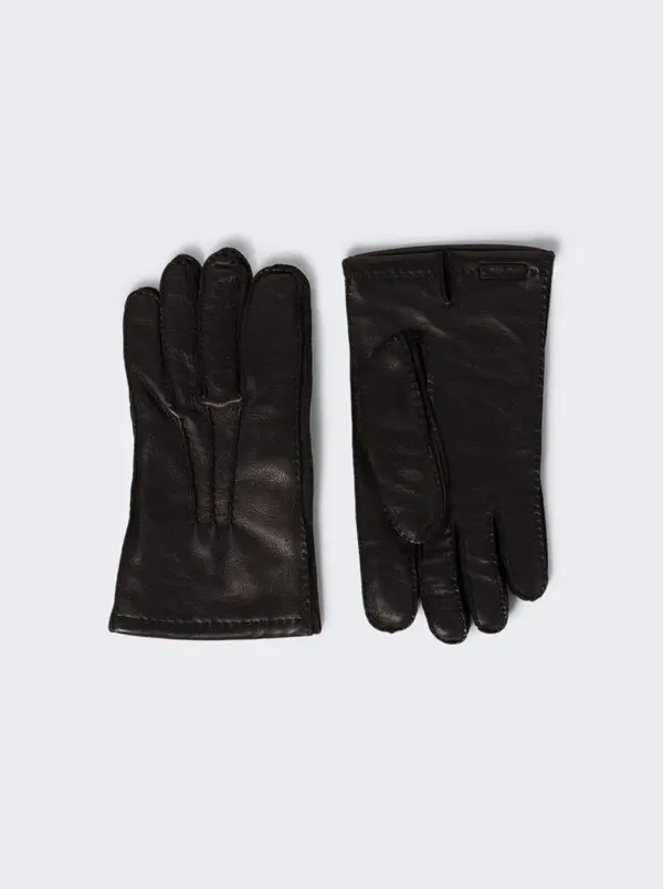 Miu Miu Nappa Leather Gloves - Black
