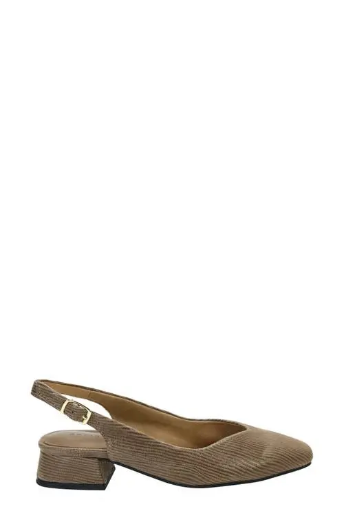 DAVID TATE Sugar Slingback Pumps - Taupe Mini Lizard