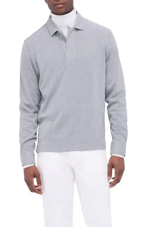 Bugatchi Long Sleeve Cotton Blend Polo