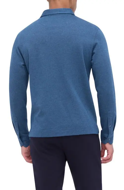 Bugatchi Long Sleeve Cotton Blend Polo