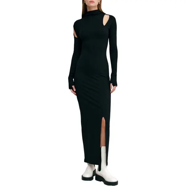 MARCELLA Park Mock Neck Long Sleeve Dress
