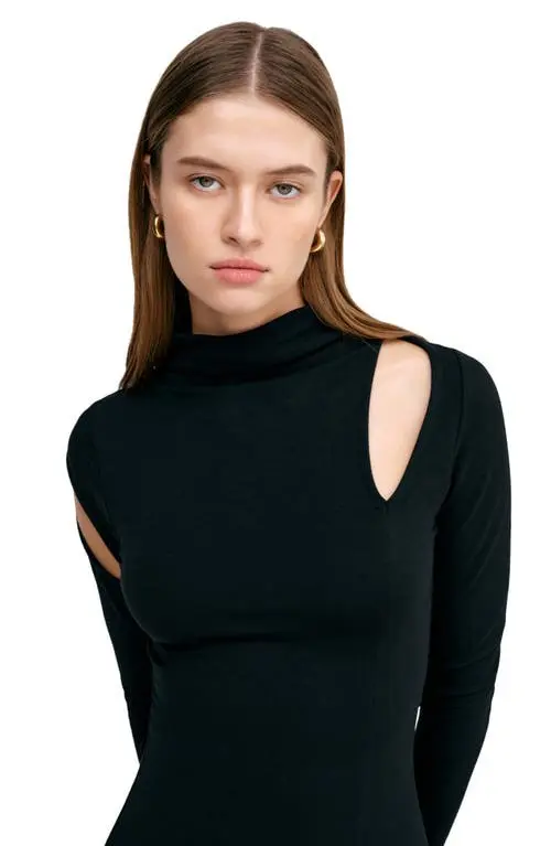 MARCELLA Park Mock Neck Long Sleeve Dress