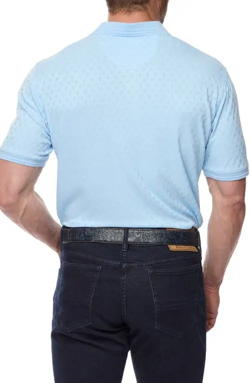 Robert Graham Elias Basket Weave Polo - Light Blue