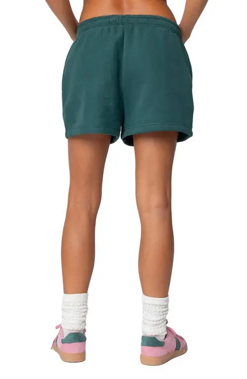 EDIKTED Sporty Sweat Shorts - Green
